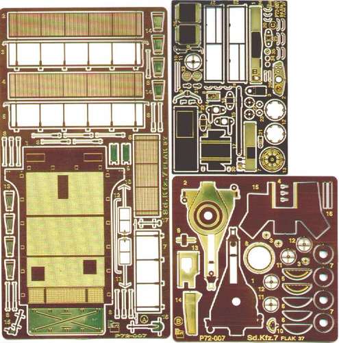 Part P72-007 SdKfz.7 + 37mm AA GUN Hasegawa