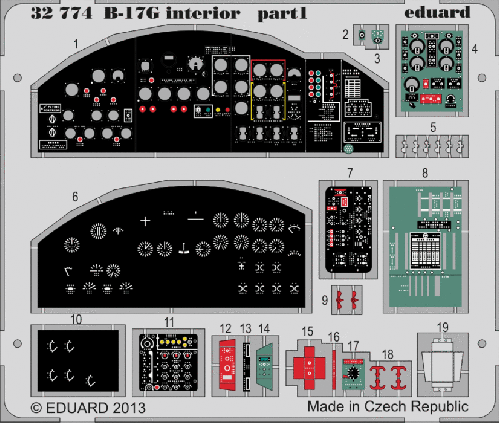 Eduard 32774 B-17G interior S.A. HK MODELS
