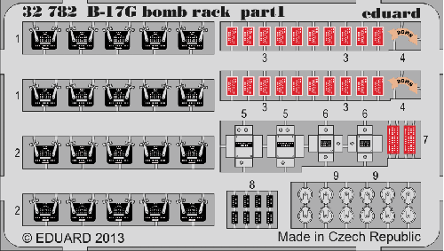 Eduard 32782 B-17G bomb rack HK MODELS
