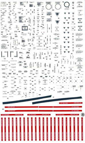TAURO MODEL 32-530 F-104 in AMI Service - Data Stencillings Lo-Viz (2 Decal Sheets)