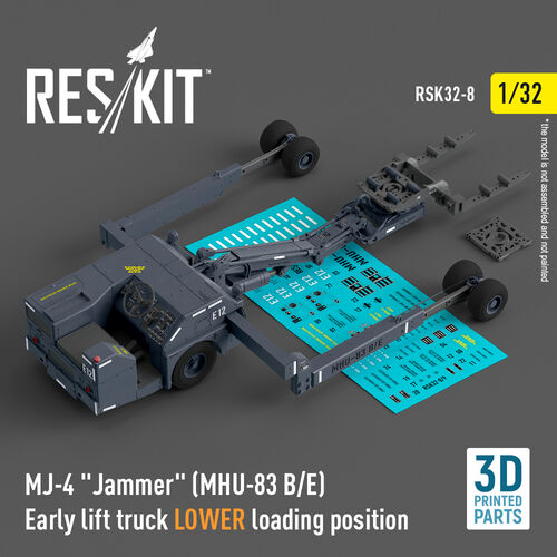 RES/KIT K32-0008 MJ-4 'Jammer' (MHU-83 B/E) Early Lift Truck LOWER Loading Position (3D Printed Model Kit)