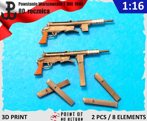 Point Of No Return 16-24008 Machine Pistol Błyskawica - Stock Folded