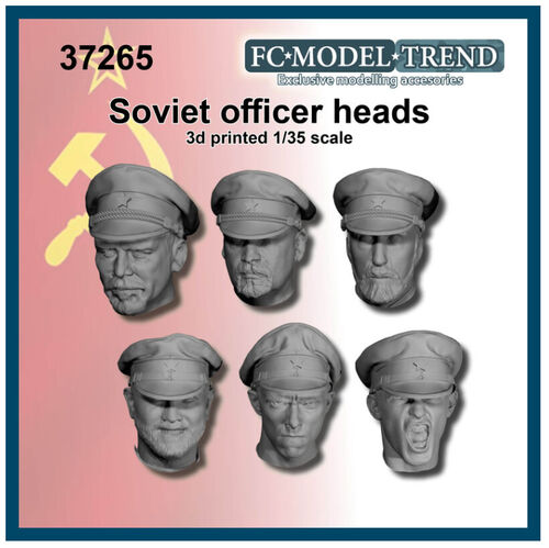 FC ModelTrend 37265 Soviet WWII Officer Heads (3D-printed)
