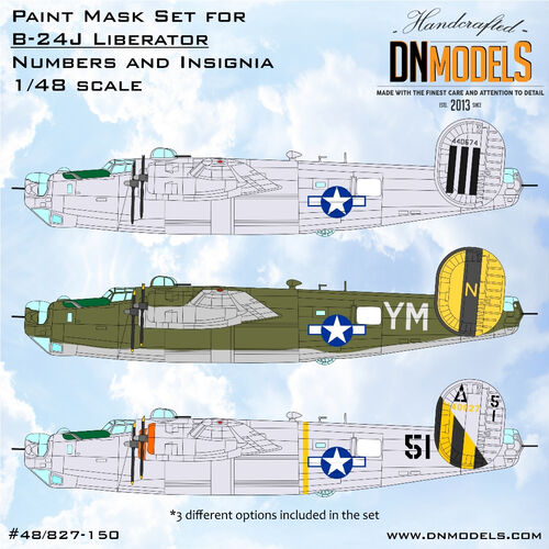 DN Models 48-827-150 Consolidated B-24 J Liberator - Insignia OOB (3 options)