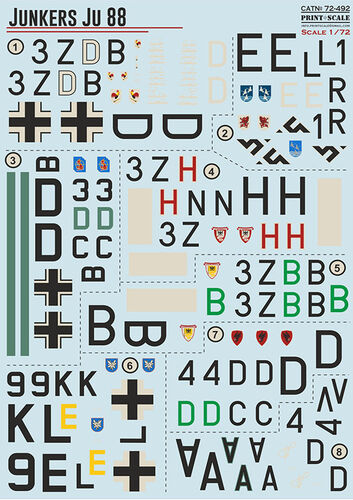 Print Scale 72-492 Junkers Ju-88