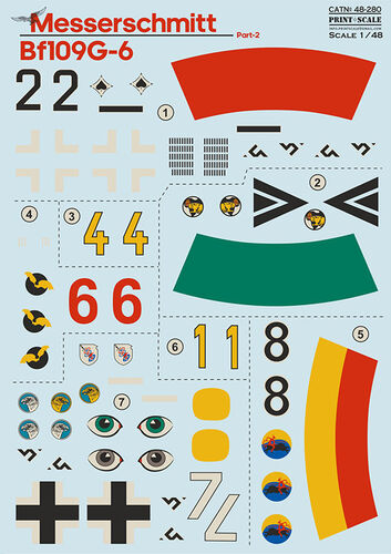 Print Scale 48-280 Messerschmitt Bf-109G-6 Part 2