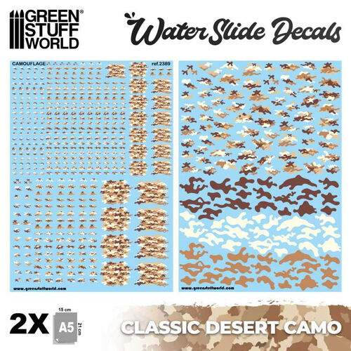 Green Stuff World 2389 Waterslide Decals - Classic Desert Camo