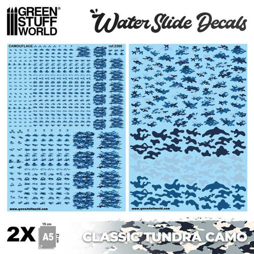 Green Stuff World 2390 Waterslide Decals - Classic Tundra Camo