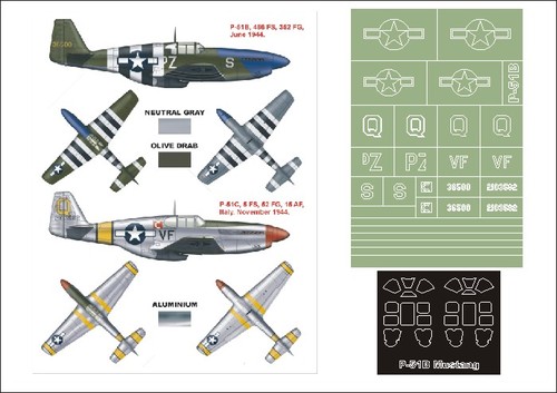 Montex K48146 P-51B Mustang Tamiya