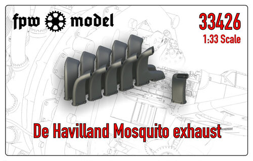 FPW Model 33426 Exhausts For De Havilland Mosquito (For 2 Merlin Engines)