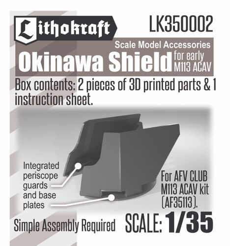 Lithokraft Range 350002 Okinawa Shield (For AFV Club Early M113 ACAV Kit)