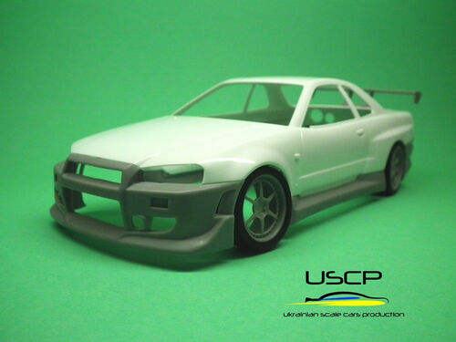 Ukrainian Scale Cars Production (USCP) 24T034 Nissan Skyline GTR (R34) Fast And Furious 2 (TransKIT)