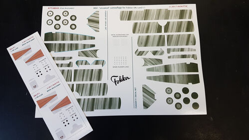 Aviattic ATT48044 German WWI Fokker "streaked" camouflage for Dr.I Triplane and F.I (Clear decal paper)