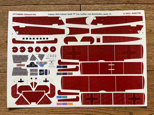Aviattic ATT48084 Fokker D.VII 'F' - Ltn. Lothar von Richthofen, Jasta 11 (for Eduard kits)