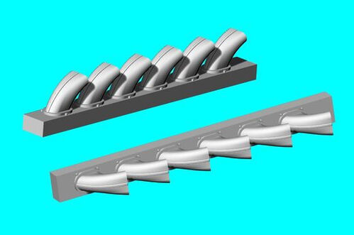 LF Models 3D7220 Messerschmitt Bf 109F-2 Exhaust Stacks (For Eduard Kit)