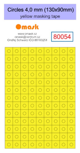 Omask 80054 Circles 4,0 mm (130 x 90 mm) Yellow Masking tape