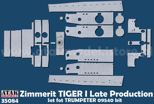 Atak Model 35084 Zimmerit Tiger I Late Productiom (for Trumpeter 09540 kit)
