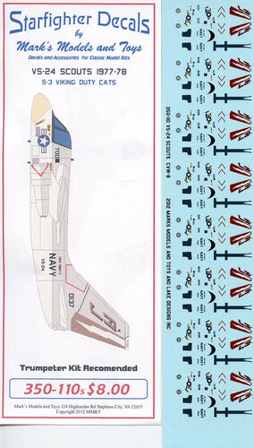 Starfighter Decals 350110S VS-24 Scouts 1977-1978 - Lockheed S-3 Viking