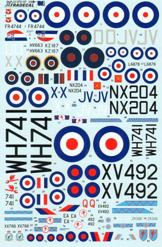 Xtradecal 72127 RAF 6th Squadron History 1931-2010 (10 schemes)