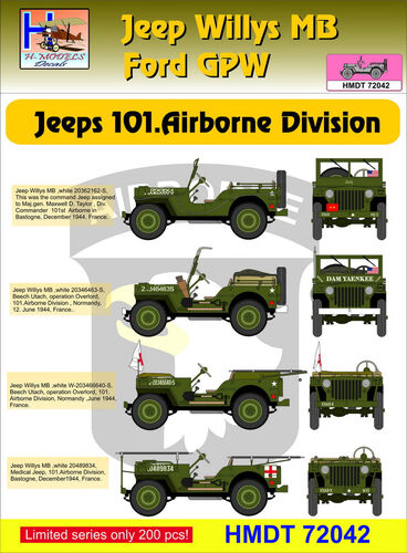 H-Model Decals T72042 Willys Jeep MB/Ford GPW: 101st Airborne Division
