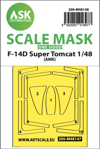 Art Scale Kit M48148 F-14D Super Tomcat One-Sided Express Fit Mask For AMK