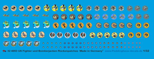 Peddinghaus-Decals 4053 US Fighter And Bomber Jackets Back Patches