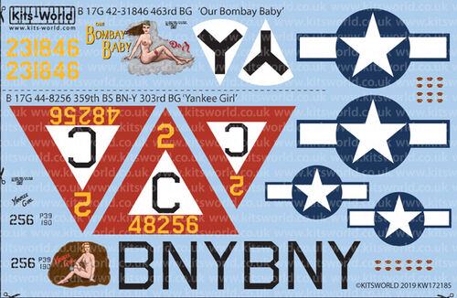 Kits World 172185 Boeing B-17 G ('Our Bombay Baby' and 'Yankee Girl')