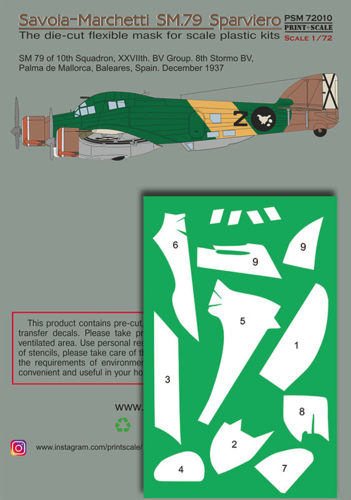 Print Scale PSM72010 Savoia-Marchetti SM.79