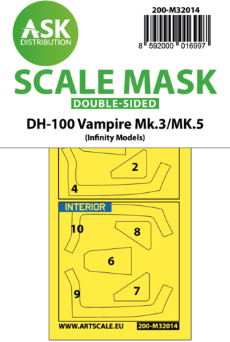 Art Scale Kit M32014 DH-100 Vampire Mk.3 / Mk.5 double-sided express