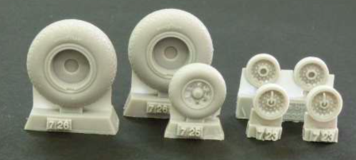 Plus Model AL7068 B-24 Liberator wheels diamond tread