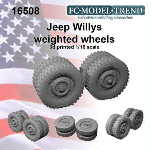 FC ModelTrend 16508 Jeep, weighted wheels