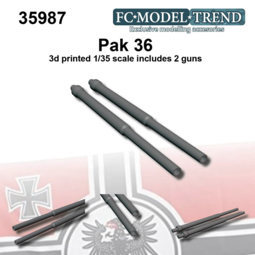 FC ModelTrend 35987 Pak 36 gun barrel 2 guns per blister