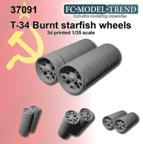 FC ModelTrend 37091 T-34 Starfish burnt wheels