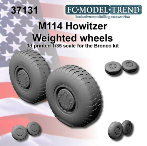 FC ModelTrend 37131 M114 Howitzer, weighted wheels, for the Bronco kit.