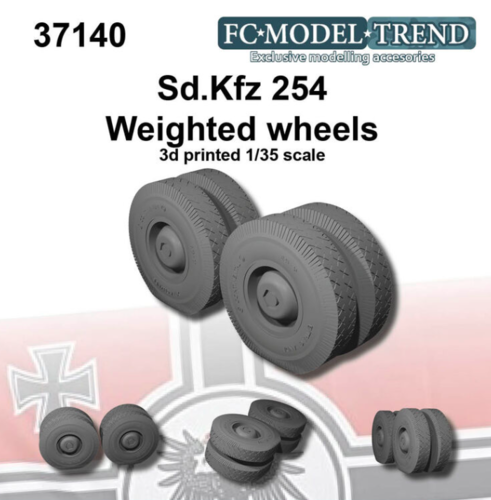 FC ModelTrend 37140 Weighted wheels for Sd.Kfz 254 for the Hobby Boss kit