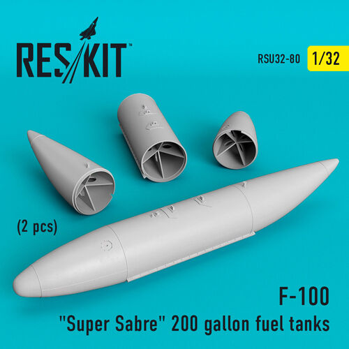 DISCONTINUED RES/KIT U32-0080 F-100 "Super Sabre" 200 gallon fuel tanks