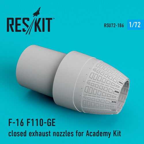 DISCONTINUED RES/KIT U72-0186 F-16 F110-GE close exhaust nozzles for Academy Kit