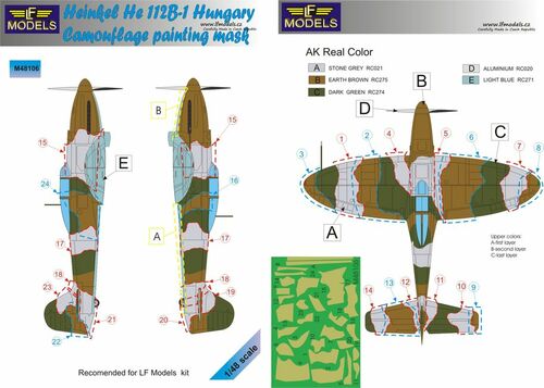 LF Models M48106 Heinkel He 112 over Hungary