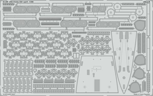 Eduard 53289 USS Alaska CB-1 part 1 HOBBY BOSS