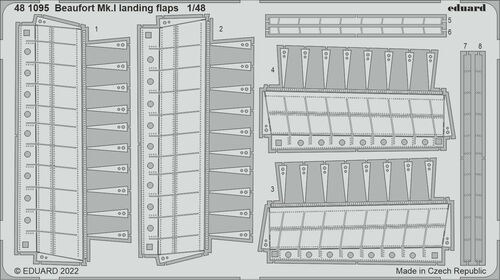 Eduard 481095 Beaufort Mk.I landing flaps ICM