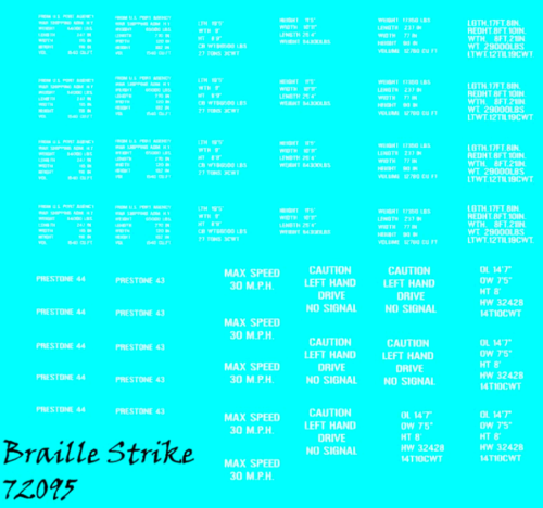 Braille Strike 72095 Stencils for armored vehicles