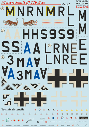 Print Scale 48-224 Messerschmitt Bf-110 Zerstorer Part 2