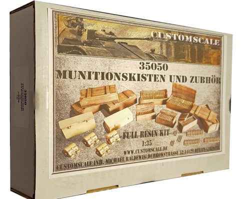 Custom scale 35050 3cm Ammo Boxes and Accessories