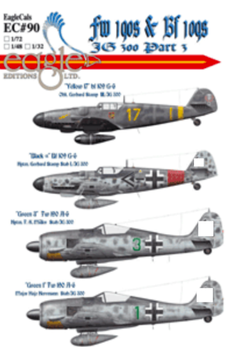 Eagle Editions D90-72 Fw 190s and Bf 109s JG 300 Vol. 1 Part 3