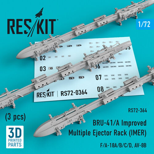 RES/KIT 72-0364 BRU-41/A Improved Multiple Ejector Rack (IMER) (3 pcs) (F/A-18A/B/C/D, AV-8B)