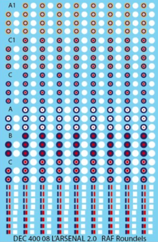 L'Arsenal 2.0 DEC40008 Royal Air Force roundels WWII