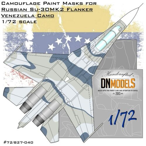 DN Models 72-827-040 Camouflage Paint Masks For Su-30MK2 Venezuela Flanker
