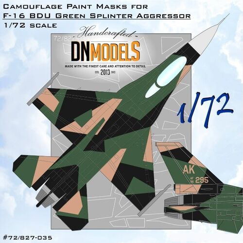 DN Models 72-827-035 Camouflage Paint Masks For F-16C BDU Green Splinter Aggressor
