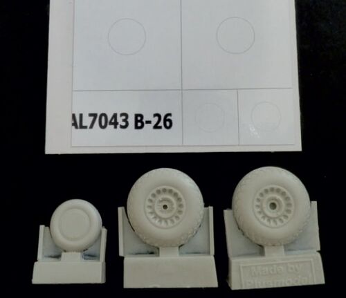 Plus Model AL7043 B-26 Marauder early wheels diamond tread
