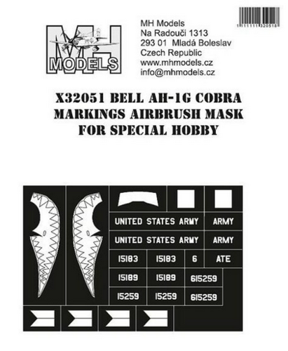 MH Models X32051 Bell AH-1G Cobra Markings